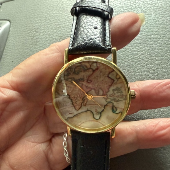 unbranded | Accessories | Gold And Black Womens Map Watch | Poshmark